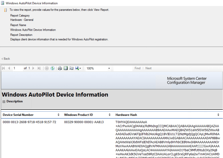 ConfigMgr Autopilot Hardware Hash report by collection | More than patches